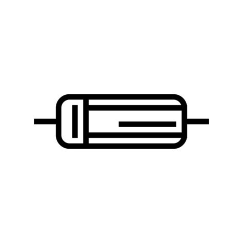 Diode Electronic Component Line Icon Vector Illustration 24131063