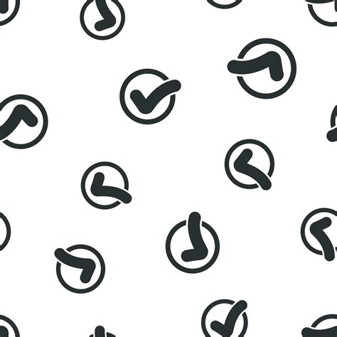 Check Mark Seamless Pattern Background Icon Flat Vector Illustration Check Sign Symbol Pattern