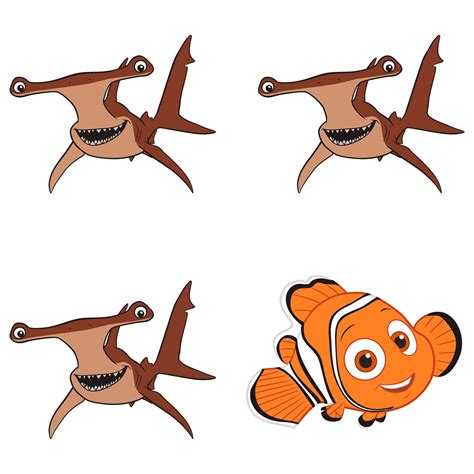 Finding Nemo 4 Anchor Minis Mixed Sizes Official Disney Reusab
