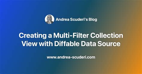 Creating A Multi Filter Collection View With Diffable Data Source