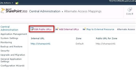 Configuring Alternate Access Mapping In Sharepoint 2010