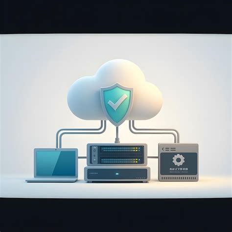 secured cloud a modern computing system premium ai generated image