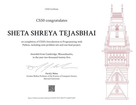 Cs50 Cs50p Python Harvarduniversity Fromerrorstoexecution Keeplearning Harvard Shreya Sheta