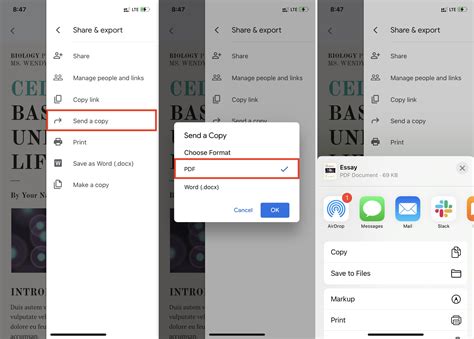 How To Save Google Docs File As Pdf On Iphone And Web