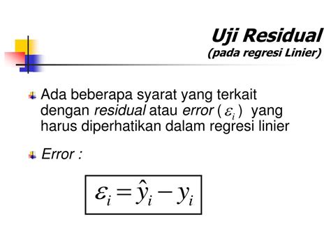 Ppt Uji Residual Pada Regresi Linier Powerpoint Presentation Free Download Id 5691361