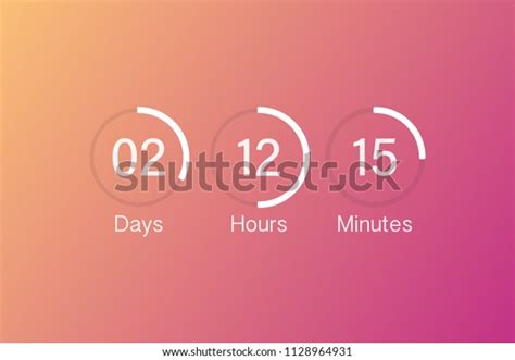 Vector Countdown Clock Counter Timer Ui Stock Vector Royalty Free