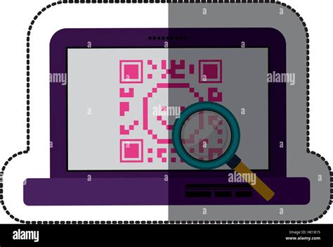 Isolated Qr Code And Laptop Design Stock Vector Image Art Alamy