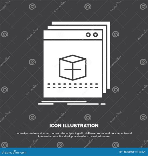 Software App Application File Program Icon Glyph Vector Symbol For