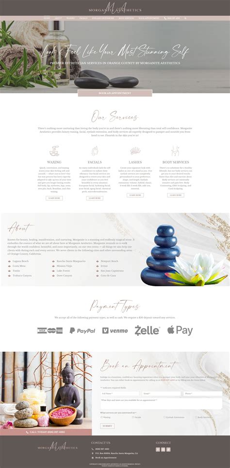 Web Design Morganite Aesthetics Danielle Hobeika Web Design Graphic Design And Photography