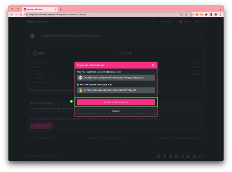 Migrate Generate Account Darwinia Network Documentation