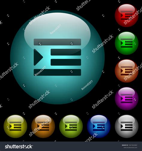 Increase Text Indentation Icons In Color Royalty Free Stock Vector 1021924363