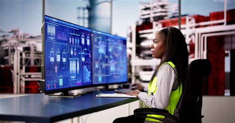 Industrial Iot Automation System Stock Image Image Of Girl System