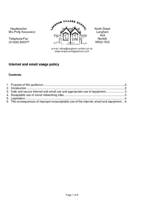 Internet And Email Usage Policy Langham Village Babe