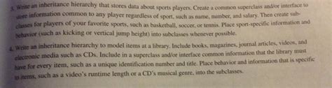 Solved Write An Inheritance Hierarchy That Stores Data About