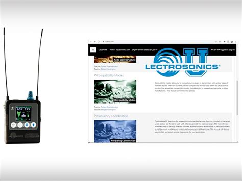 Lectrosonics M Ra Receiver For The Duet Digital Wireless System LectroU Online Training Named