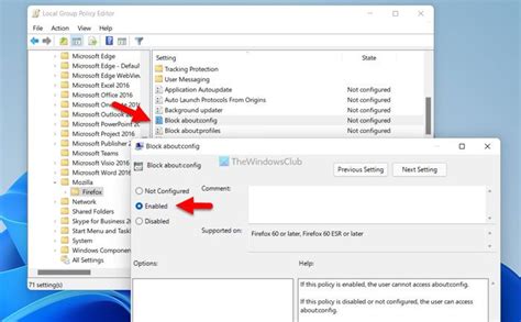 Disable Configuration Editor About Config Page Of Firefox On Windows
