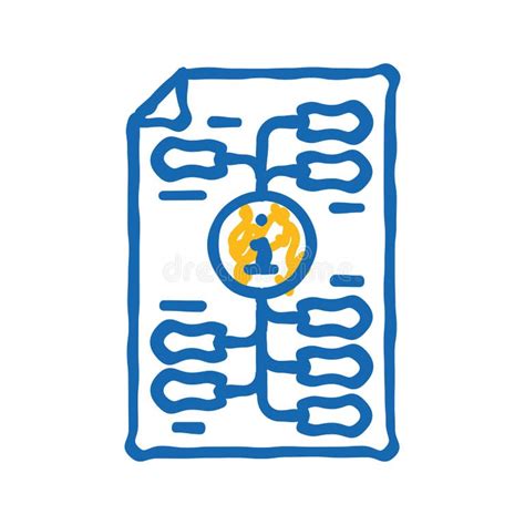 Information Mapping Technical Writer Icon Doodle Illustration Stock