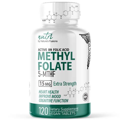Nutri 5 Mthf L Methylfolate 15mg 120 Vegan Tablets