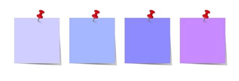 Premium Vector Collection Of Various Colored Note Papers With Pinned Red Pushbutton Ready For