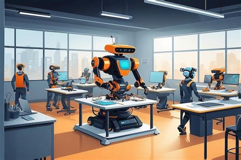 Premium Photo A Robotics Lab With Students Programming Swarm Robotics