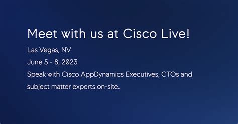 Appdynamics On Linkedin Meet With Us At Cisco Live