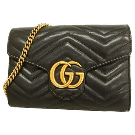 Gucci Gg Marmont Black Leather Ref2414320 Joli Closet