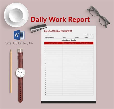 Daily Report Template 25 Free Word Excel Pdf Documents Download