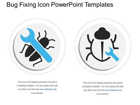 Bug Fixing Icon Powerpoint Templates Graphics Presentation Background For PowerPoint PPT