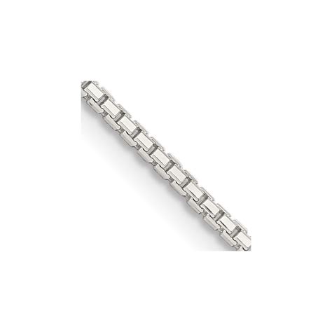Sterling Silver 135mm 8 Sided Diamond Cut Box Chain W4in Ext