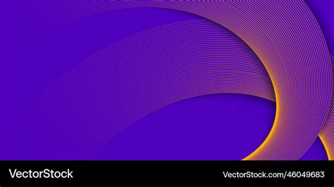 Abstract Purple Yellow Gradient Curve Lines Vector Image