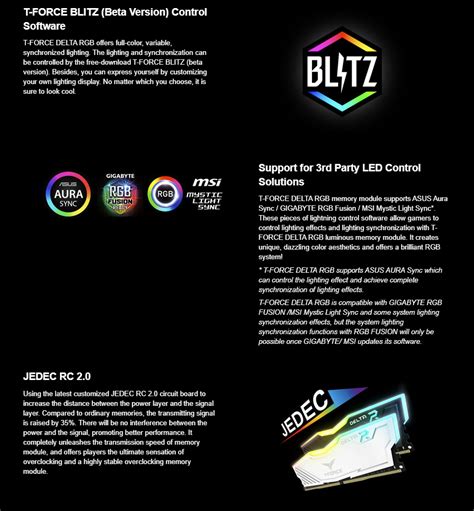 Netcodexph Teamgroup T Force Delta Rgb Black 16gb 2 X 8gb Cl16 288 Pin Ddr4 Sdram Ddr4 3200