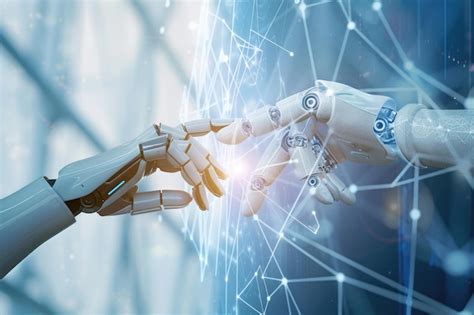 Premium Photo Ai And Human Robot Interaction In Big Data Network