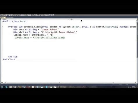 Vb Net Instr Vbnet String Indexof Function Dot Net Perls