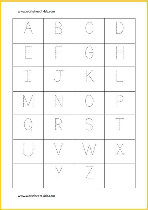 Capital Letters A To Z With Pictures Printable Worksheets