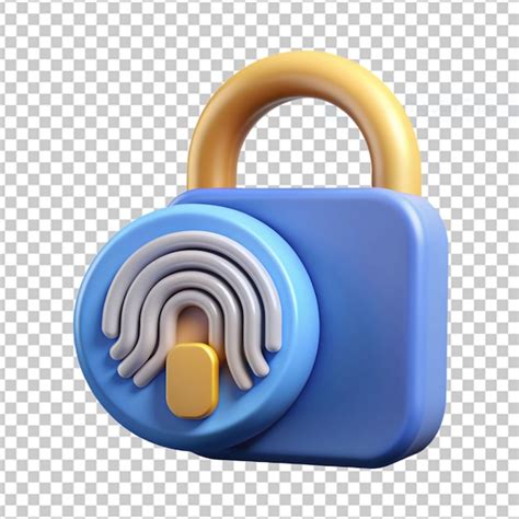 Premium Psd Fingerprint 3d Render Icon Illustration