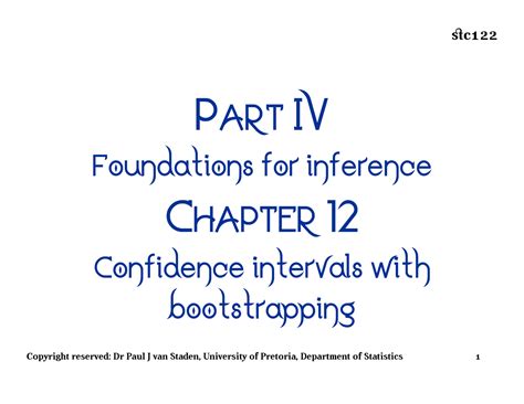 part iv chapter 12 confidence intervals with bootstrapping copyright