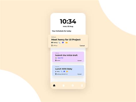 Schedule UI Design Clock App With Schedule Dailyui On Behance