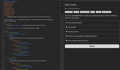 Can I Make The Choicescriptstats A Leveling Page Choicescript