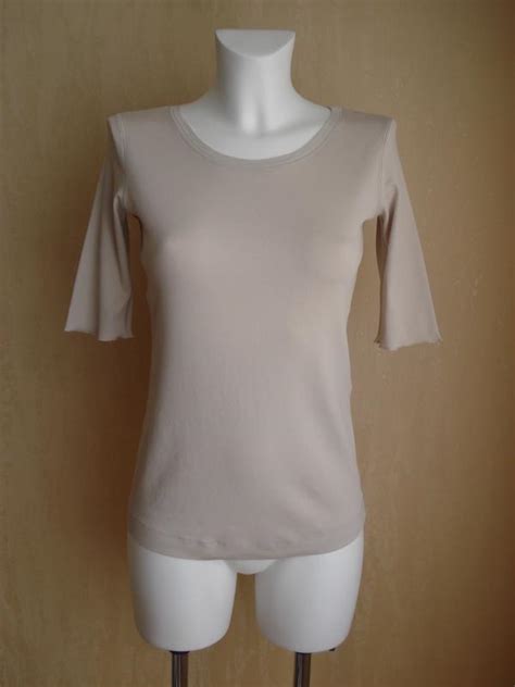 Marc Cain бежевая футболка в микро рубчик р N4 — цена 400 грн в каталоге Футболки Купить