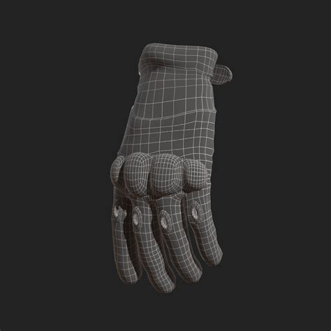 Перчатки научно-фантастического военного фэнтези-киборга 3D Модель $40 ...