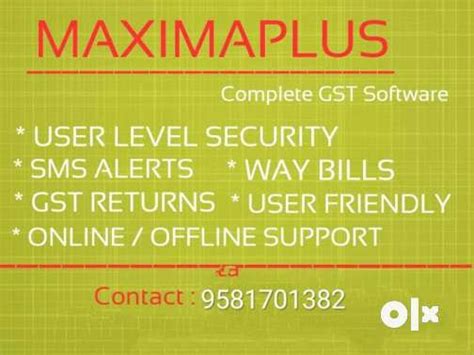 Online Offline Maximaplus Gst Billing Accounting Software At Rs 8000 In Hyderabad