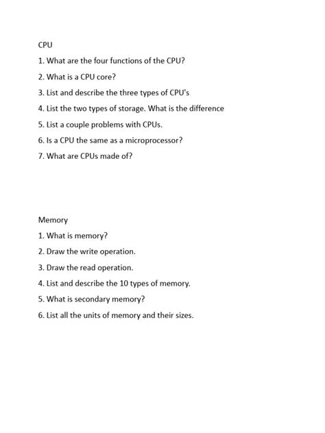 Cpu Memory Pdf