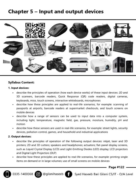 input and output devices pdf