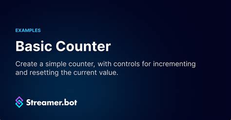 Basic Counter Stream Deck For Streamer Bot