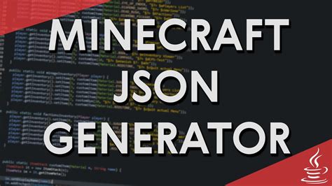 Minecraft Json Generator Générer Vos Fichiers Json Pour Vos Blocs