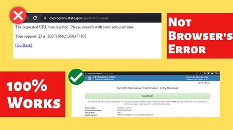 Dv Lottery Requested Url Rejected Problem Solved Problem In Photo Not Browser Problem Youtube