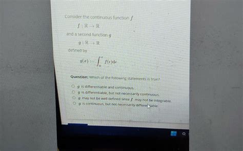 Consider The Continuous Function F R R And StudyX