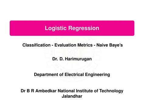 logistic regression pdf