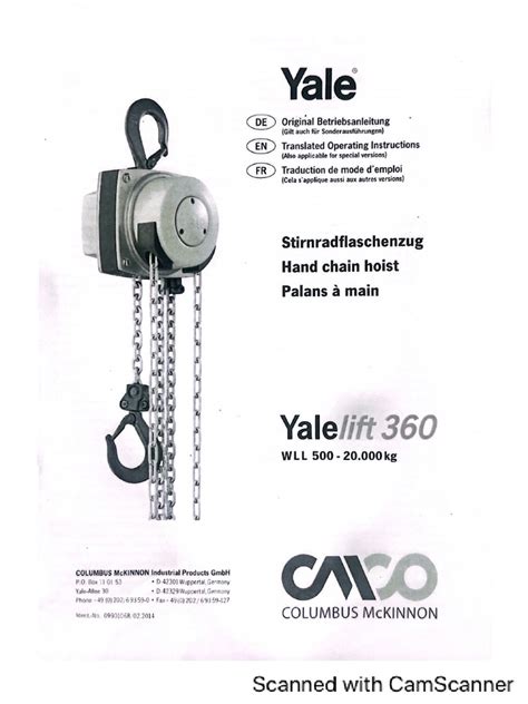 Yale Lift 360 Will 500 20000 Kg Pdf