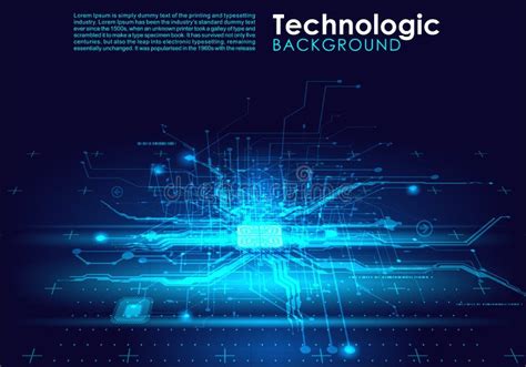 Hi Tech Technology Absract Background Cyberpunk Sci Fi Style Stock